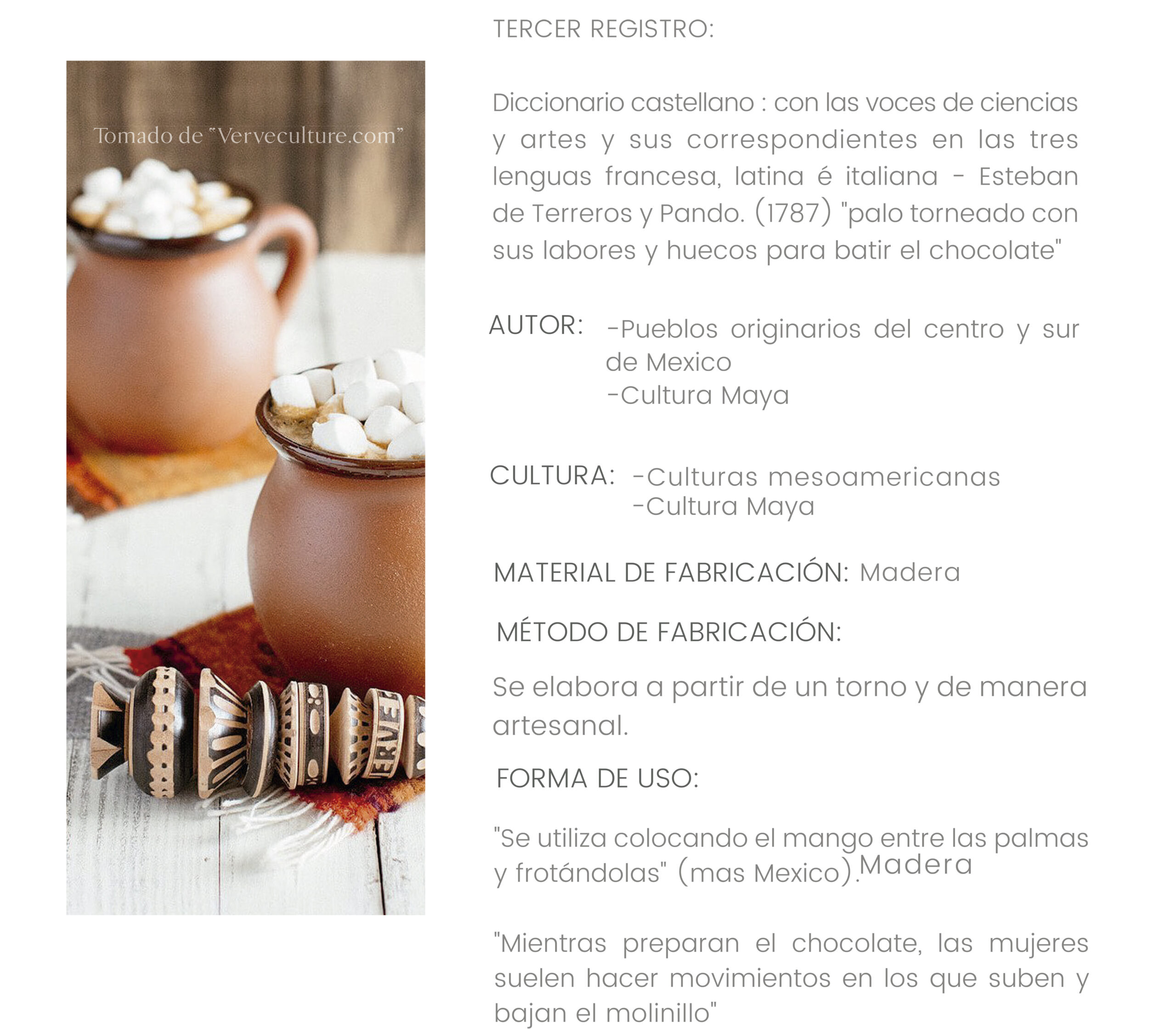 Molinillo de Chocolate - Museo del chocolate